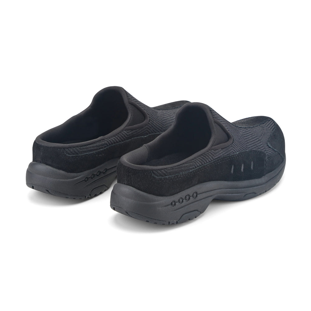 Women's Traveltime Clogs - Black Velour Suede | Easy Spirit