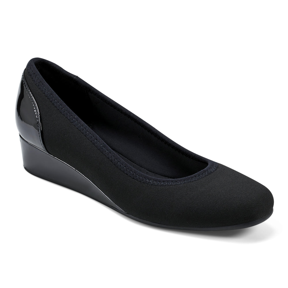 Women's Gwenyth Slip On Wedges - Black | Easy Spirit