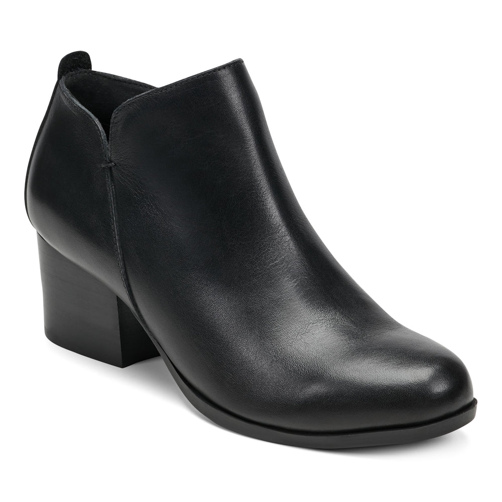 Women's Georgina Ankle Booties - Black Leather | Easy Spirit