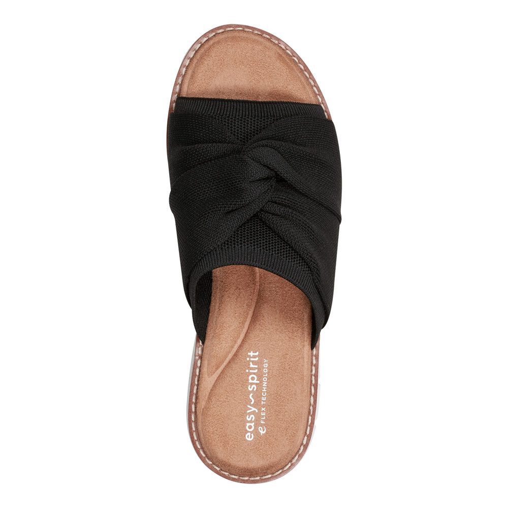 Women's Josy Knotted Slide Sandals - Black | Easy Spirit
