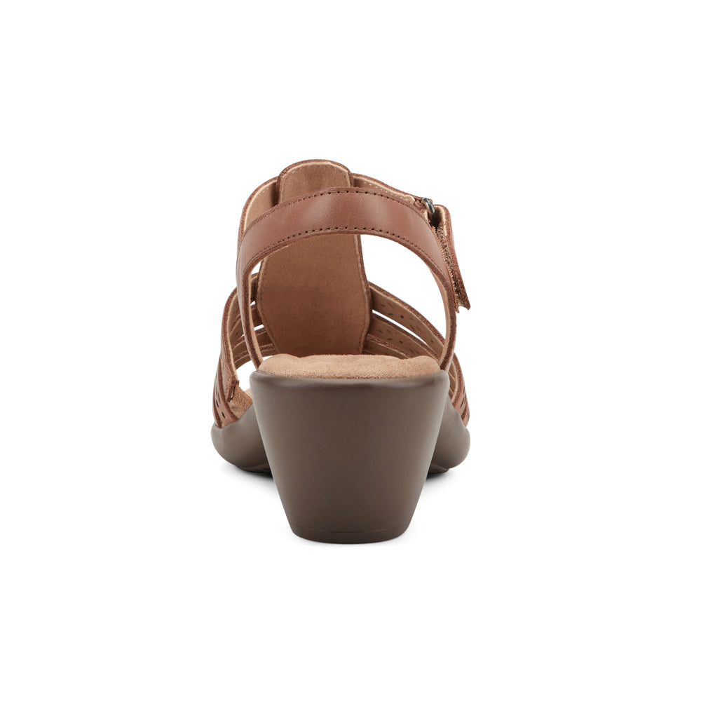 Women's Cortney Strappy Heeled Sandals - Medium Brown Leather | Easy Spirit
