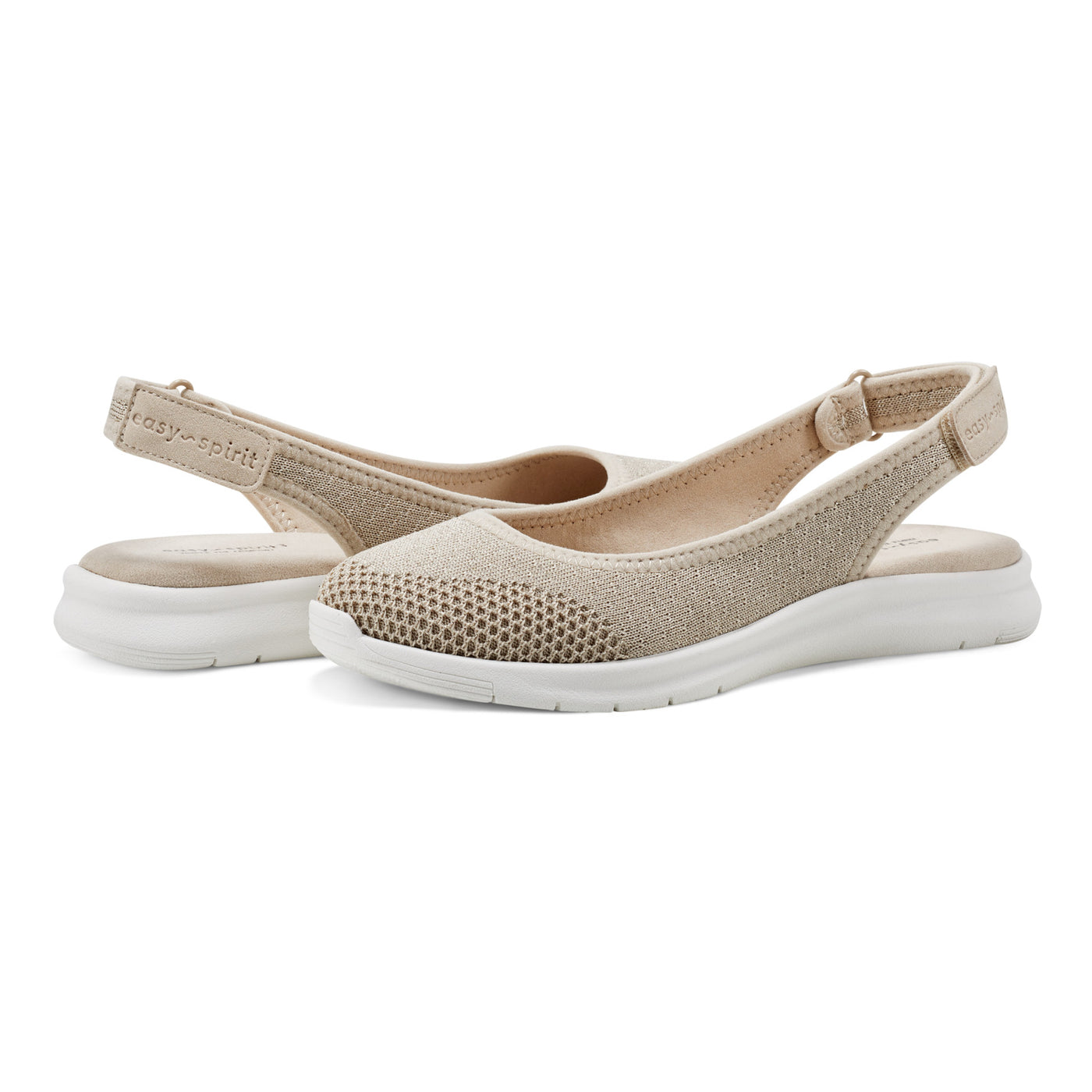 Women's Gracee Slingback Walking Shoes - Medium Natural Metallic | Easy ...