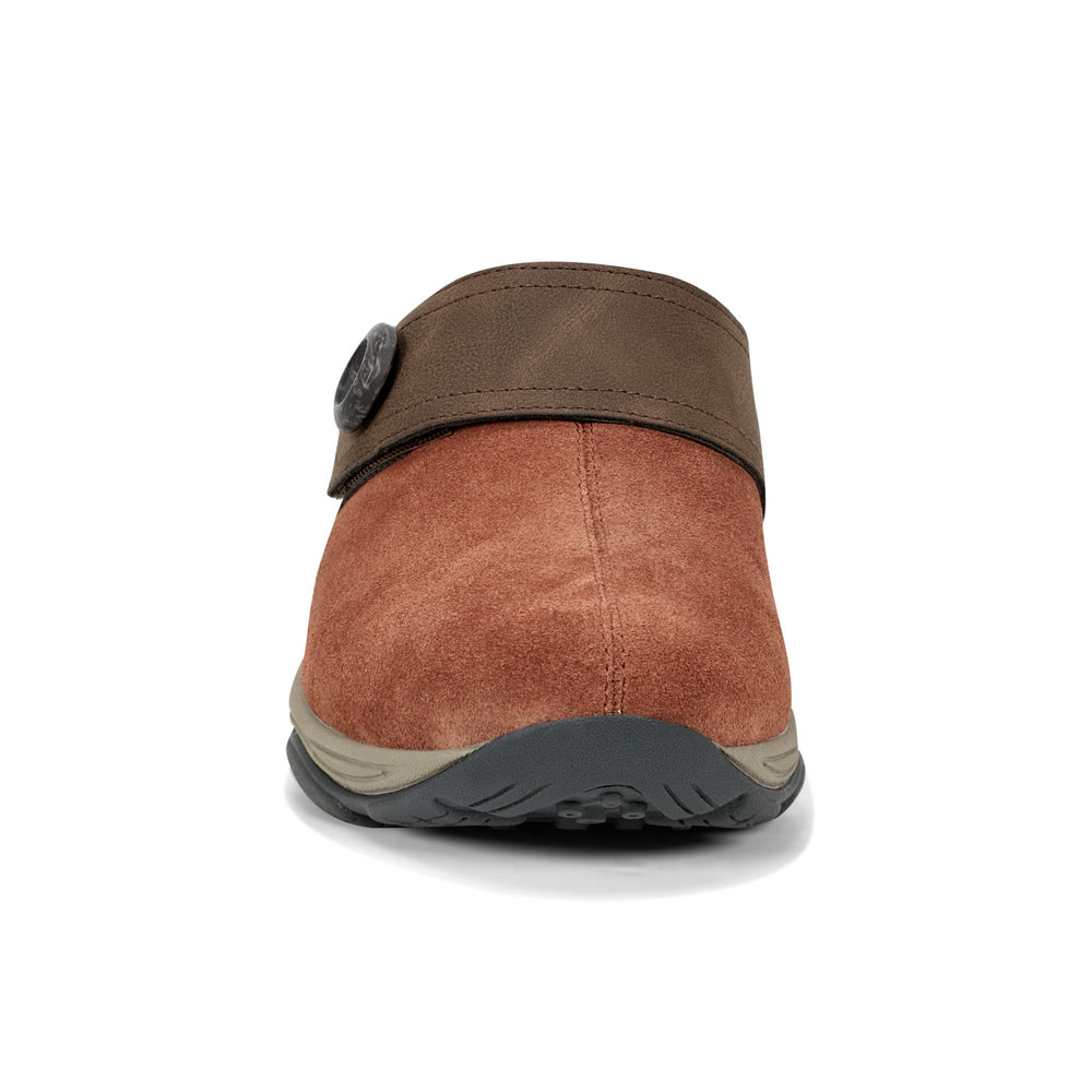 Women's Edline Slip On Casual Clogs - Brown Suede | Easy Spirit