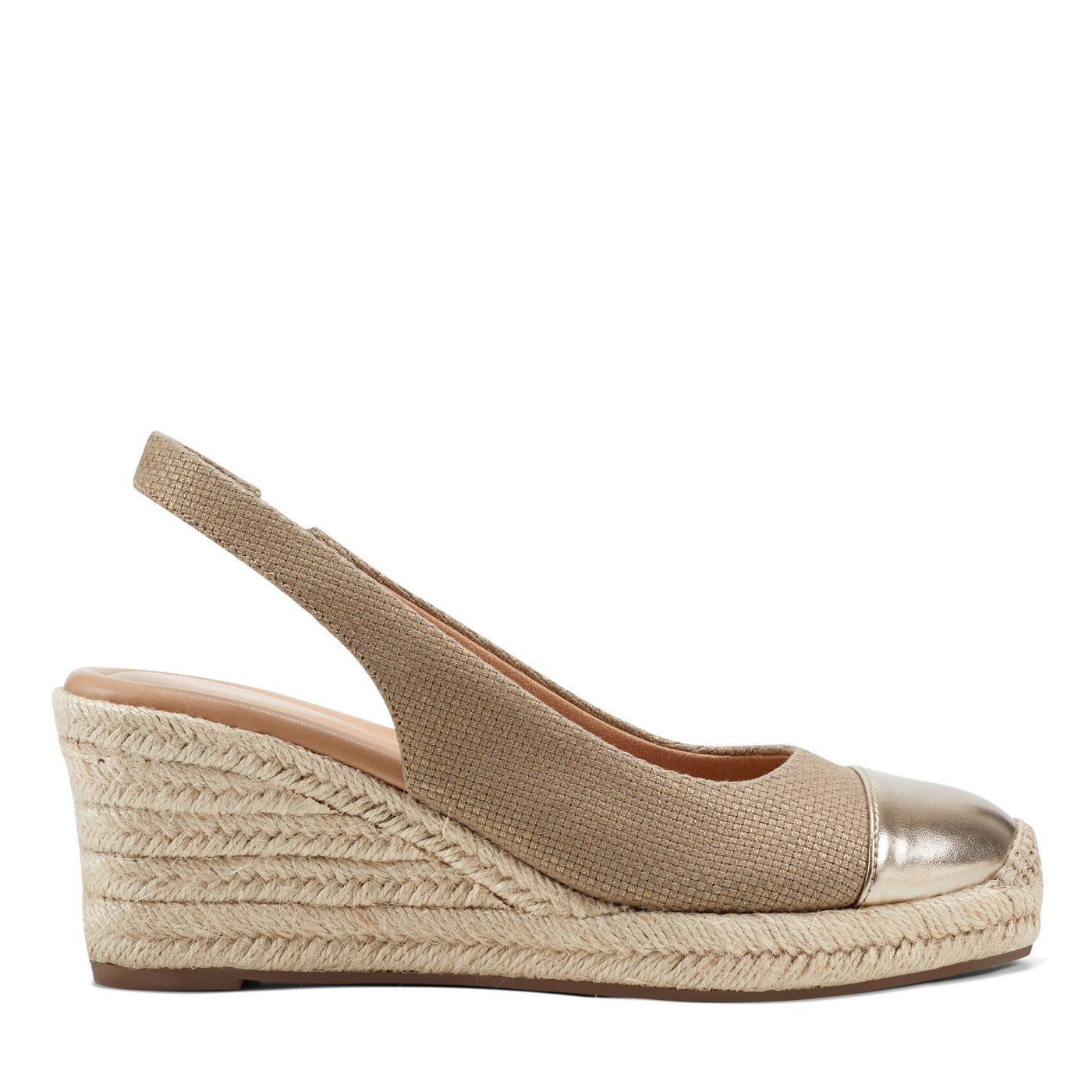 Women's Margie Platform Wedge Slingbacks - Gold | Easy Spirit