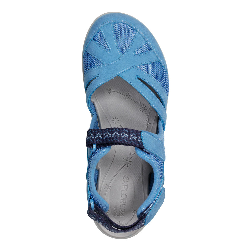 Women's Splash Flat Hiking Sandals - Medium Blue | Easy Spirit